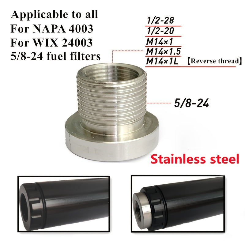 Stainless Steel Conversion Connector for All NAPA 4003 WIX 24003 Oil F