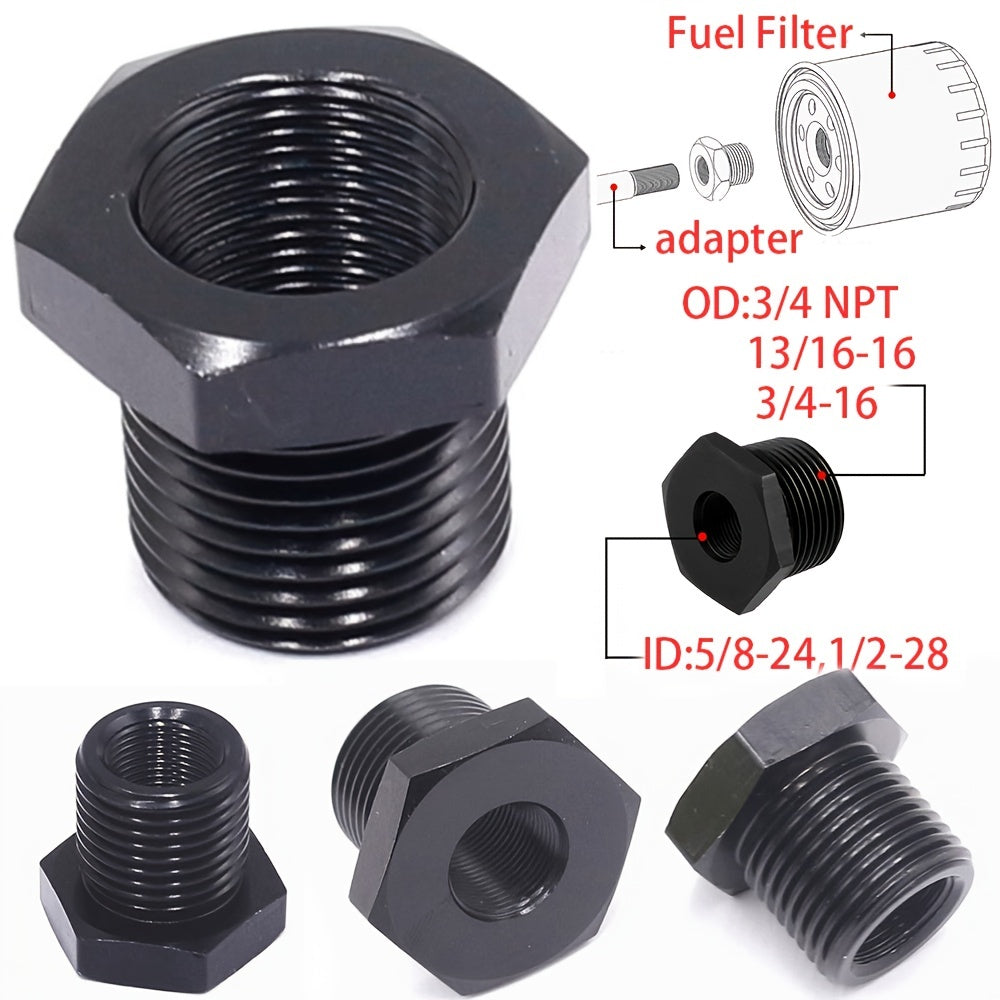 Fuel Filter Adapter 3/4-16,13/16-16,3/4 NPT to 1/2-28 ,5/8-24 Adapter